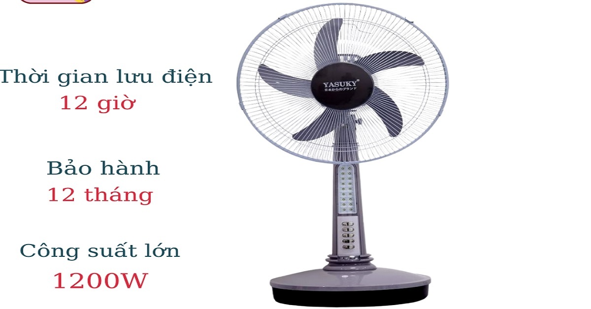 Vì sao nên mua và sử dụng quạt cây tích điện Yasuky YK-555? | websosanh.vn
