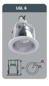 Đèn led downlight âm trần Duhal 12w LGL6 chính hãng giá rẻ