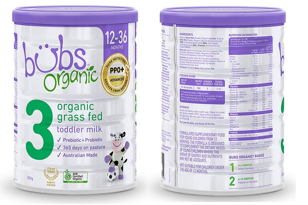 Đánh giá chi tiết sữa Bubs Organic số 3 dành cho bé 1-3 tuổi | websosanh.vn