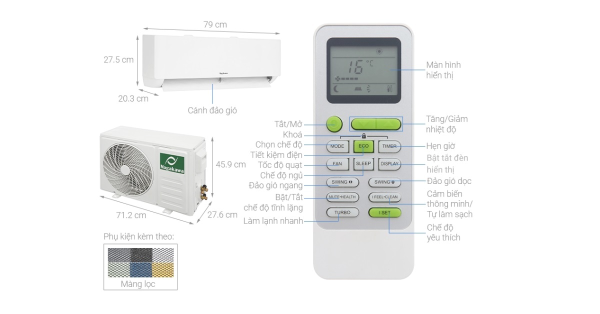 Giải mã 14 ký hiệu trên điều khiển điều hòa Nagakawa 2023 và hướng dẫn ...