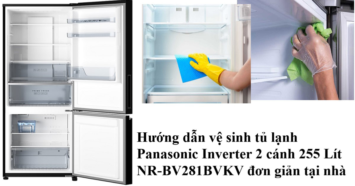 Hướng dẫn vệ sinh tủ lạnh Panasonic Inverter 2 cánh 255 Lít NR ...