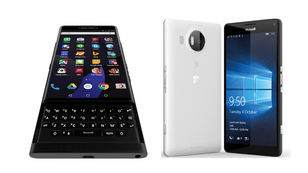 So sánh điện thoại BlackBerry Priv và Lumia 950 XL | websosanh.vn