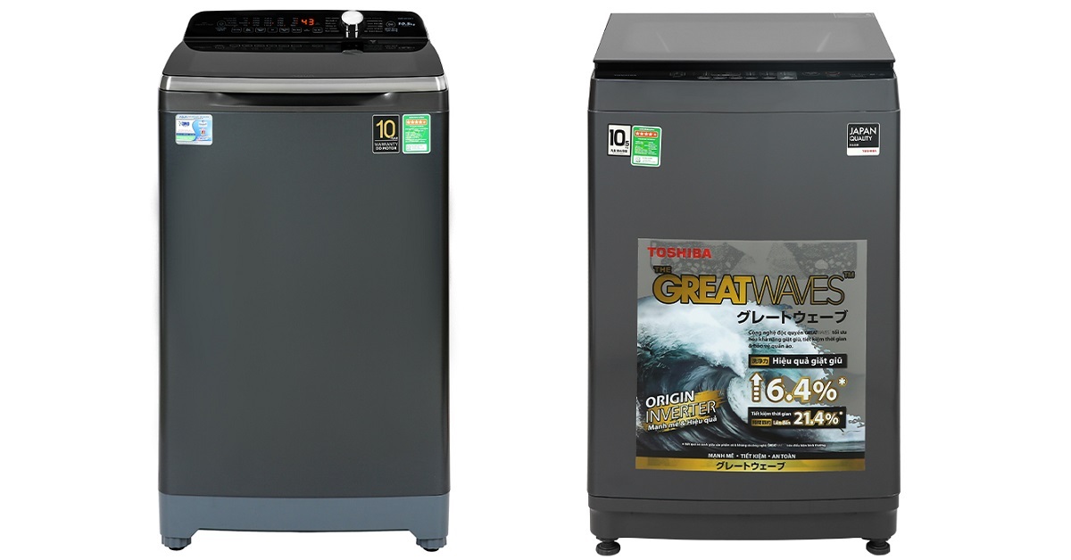 Máy giặt Aqua 10.5 Kg AQW-FR105JT.BK chính hãng giá rẻ