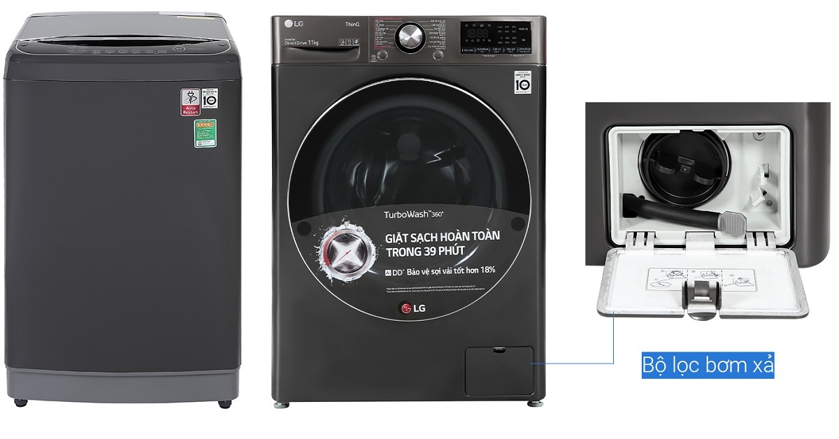 So sánh máy giặt LG Inverter 11kg FV1411S3B và LG Inverter 11kg ...