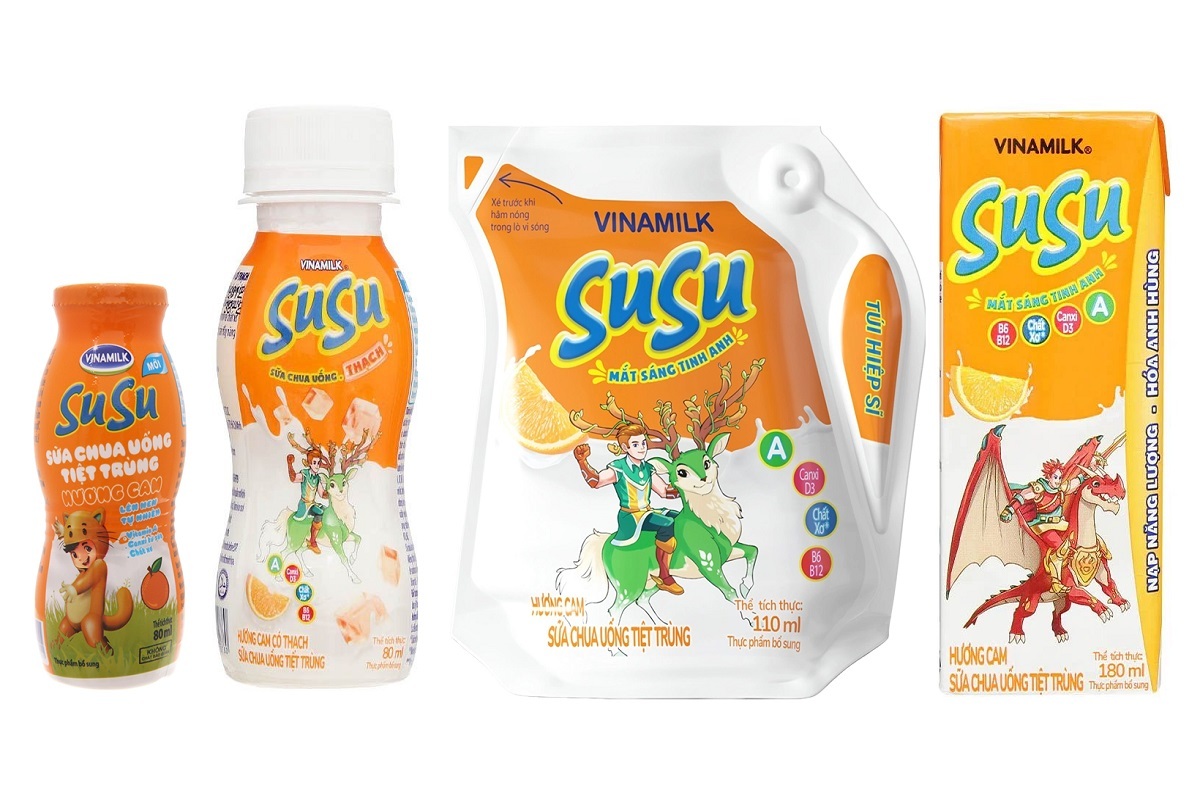Sữa Susu có những vị gì? Giá của các loại sữa Susu hiện nay | websosanh.vn