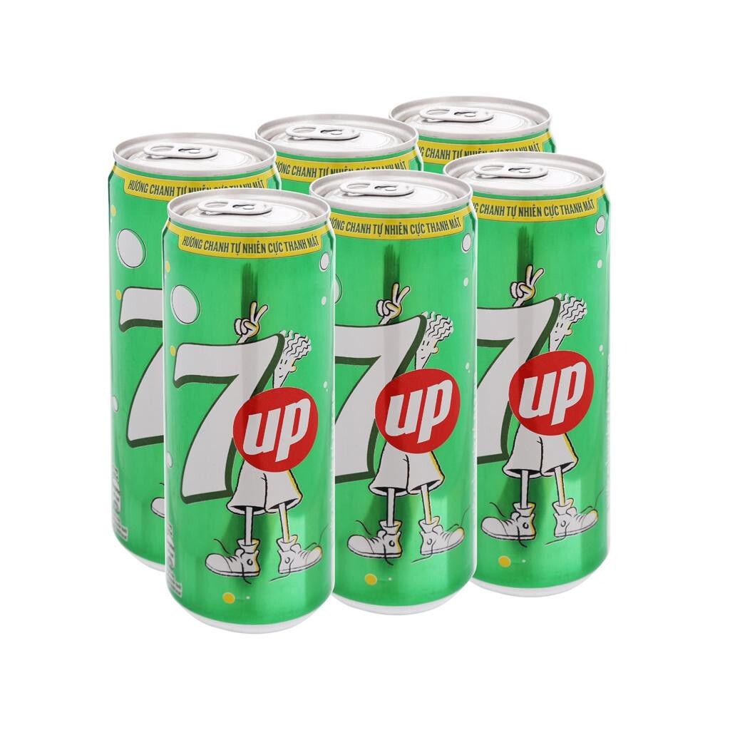 6 lon nước ngọt 7 Up vị chanh 330ml nơi bán giá rẻ nhất tháng 06/2023