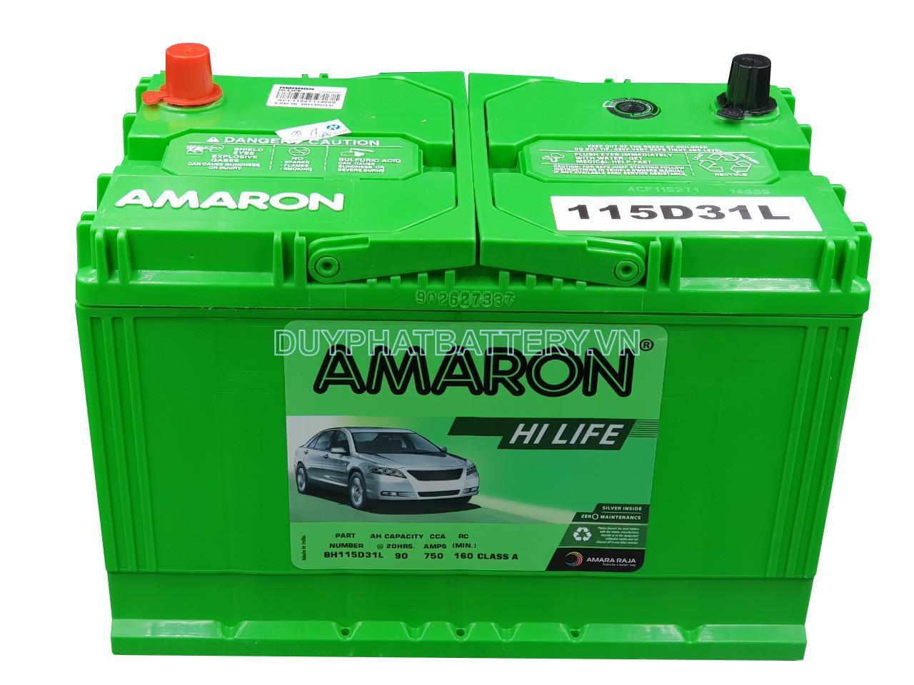 Ắc quy AMARON 115D31L 12V 90Ah nơi bán giá rẻ nhất tháng 05/2023