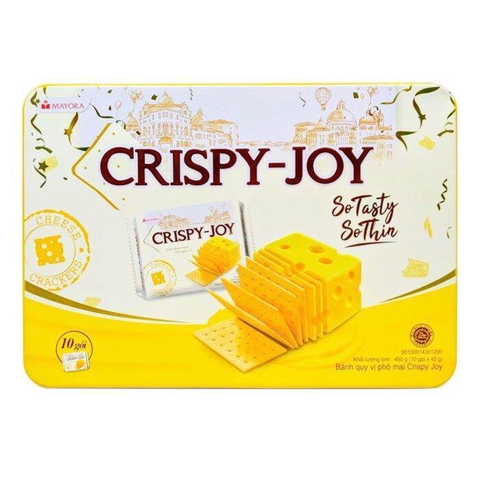 Bánh Crispy-Joy hộp thiếc 450gr nơi bán giá rẻ nhất tháng 05/2023