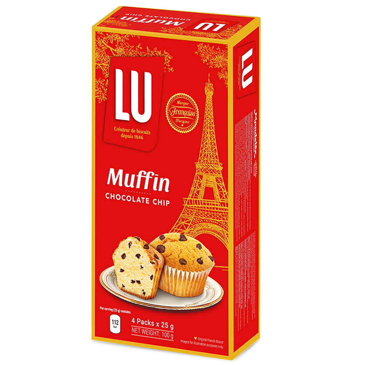 Bánh muffin LU nhân hạt socola 100g nơi bán chính hãng giá rẻ nhất