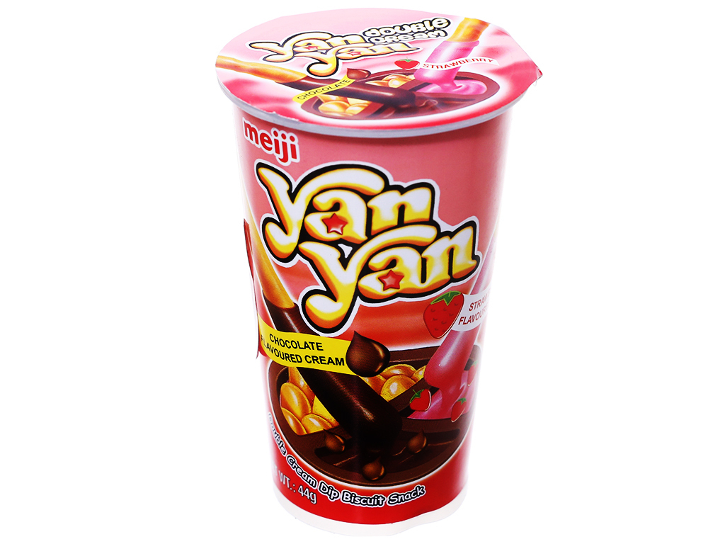 Nơi bán Bánh que Yan Yan chấm kem hương dâu và socola ly 44g chính hãng ...