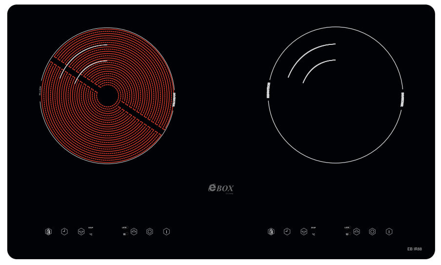 Bếp điện từ đôi Ebox EB IR88 nơi bán chính hãng giá rẻ nhất