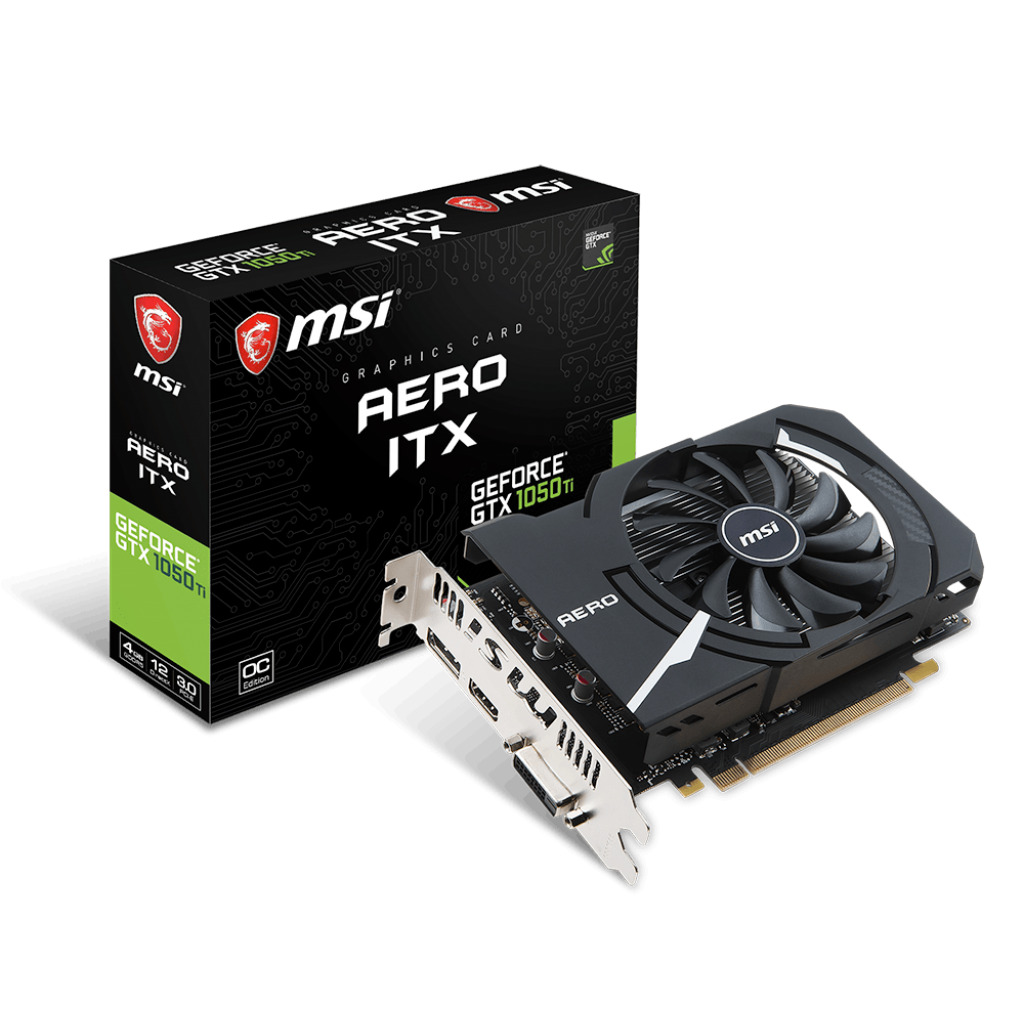 Card đồ họa - VGA Card MSI GTX 1050 Ti AERO ITX 4G OCV1 chính hãng giá rẻ