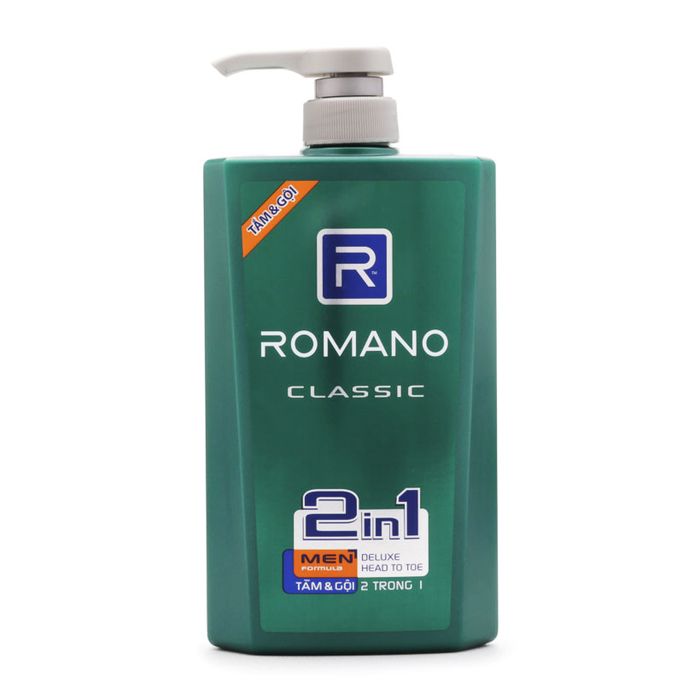 Dầu tắm gội Romano Classic 650g chính hãng giá rẻ