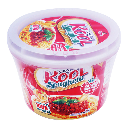 Mì Cung Đình Kool spaghetti sốt bò bằm bát 105g chính hãng giá rẻ