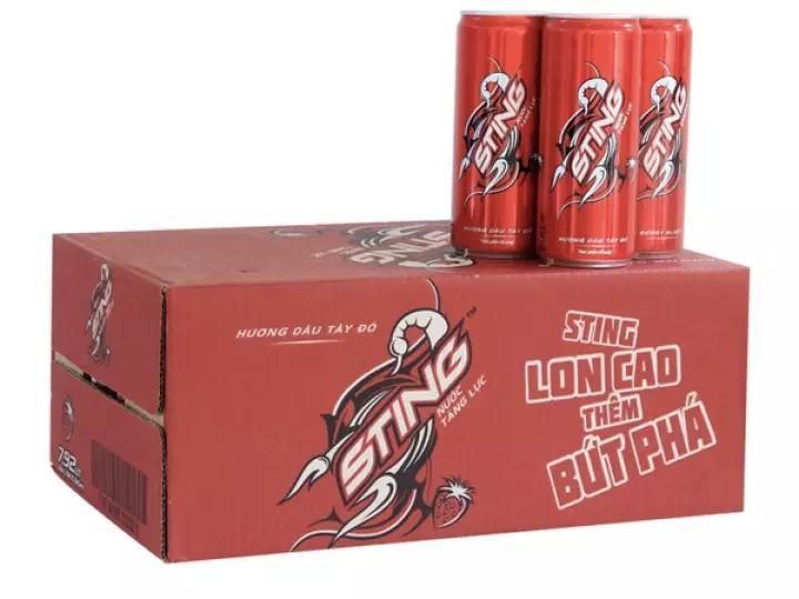 Nước tăng lực Sting dâu đỏ - Thùng 24 chai 330ml chính hãng giá rẻ