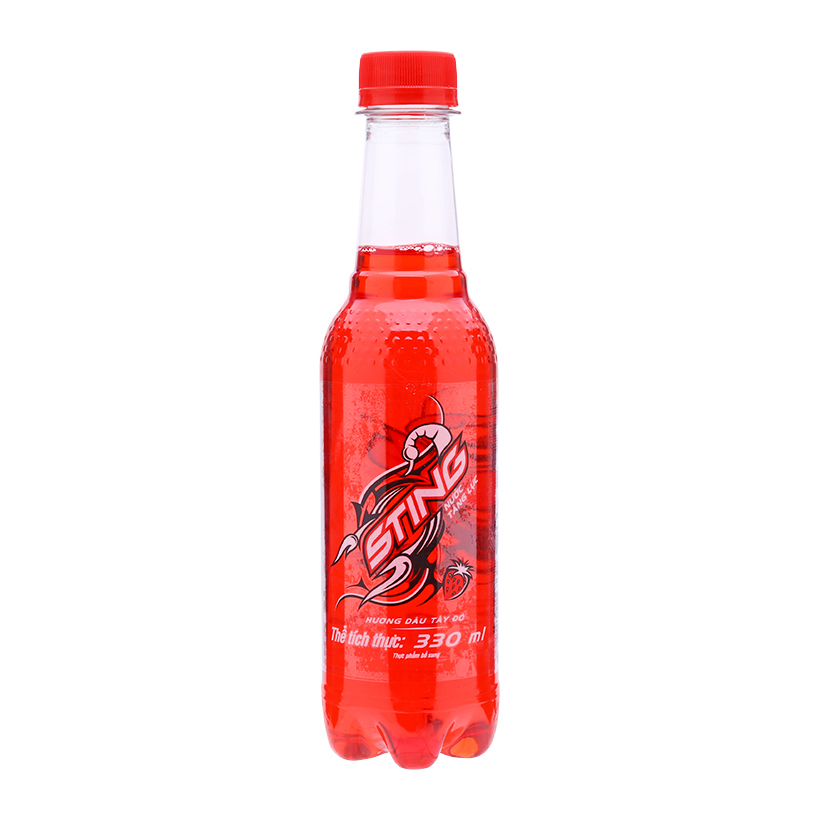 Nước tăng lực Sting hương dâu tây đỏ chai 330ml chính hãng giá rẻ
