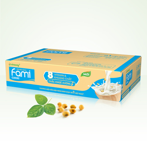 Sữa đậu nành Fami canxi 200ml - thùng 36 hộp chính hãng giá rẻ