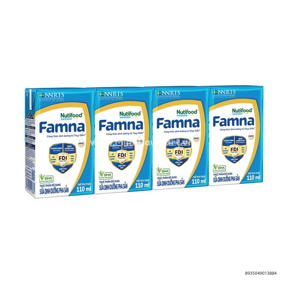 Sữa dinh dưỡng pha sẵn Famna - 180ml (thùng 48 hộp) chính hãng giá rẻ