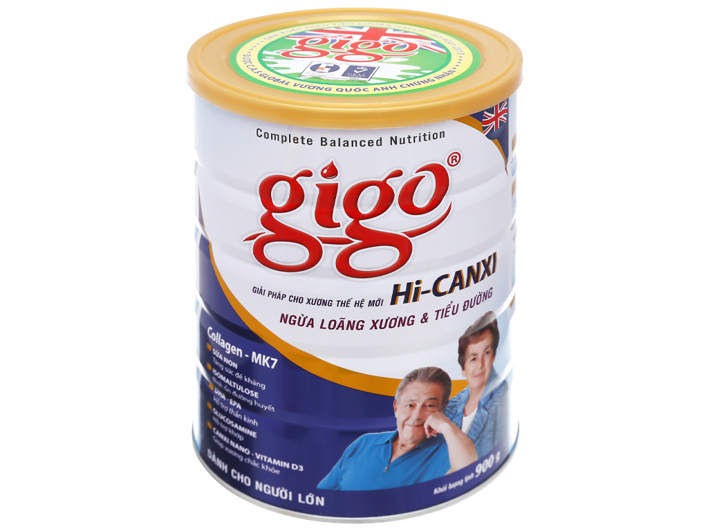 Sữa gigo hi-canxi 900g - sữa tiểu đường- ngừa loãng xương chính hãng giá rẻ