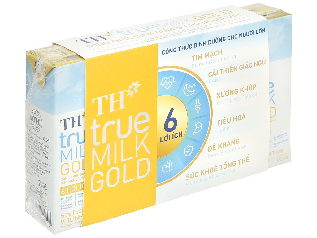 Sữa tươi tiệt trùng vị tự nhiên TH true Milk Gold 4x180 ml chính hãng ...