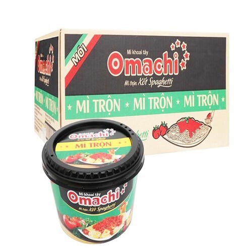Thùng 12 hộp mì trộn Omachi xốt Spaghetti 105g chính hãng giá rẻ