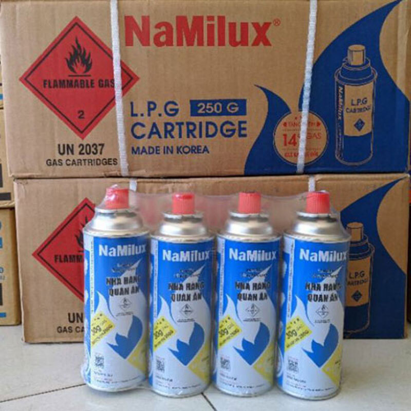 Thùng 28 lon gas mini Namilux 250g nơi bán chính hãng giá rẻ nhất