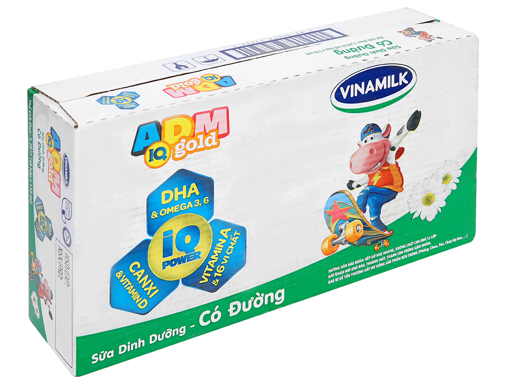 Thùng 48 hộp sữa dinh dưỡng hương dâu Vinamilk ADM Gold 110ml chính ...