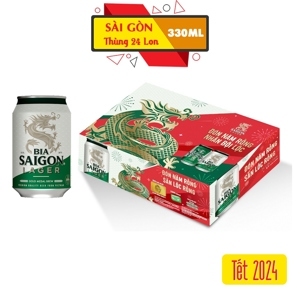 6 lon bia Sài Gòn Lager 330ml chính hãng giá rẻ