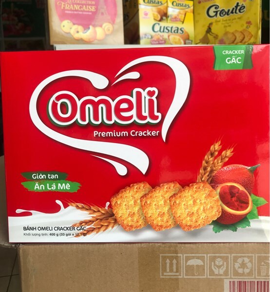 Bánh Omeli Cracker - Hộp giấy 400g chính hãng giá rẻ