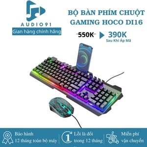 Bộ Bàn phím + Chuột Hoco Di16 chuyên nghiệp chính hãng giá rẻ