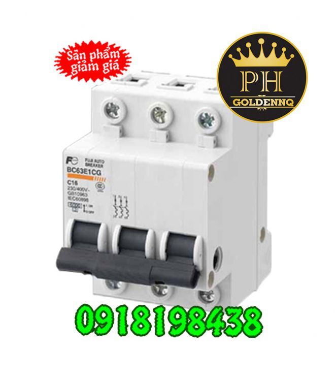 Cầu dao MCB Fuji BC63E1CG-3P 63A 4.5kA chính hãng giá rẻ