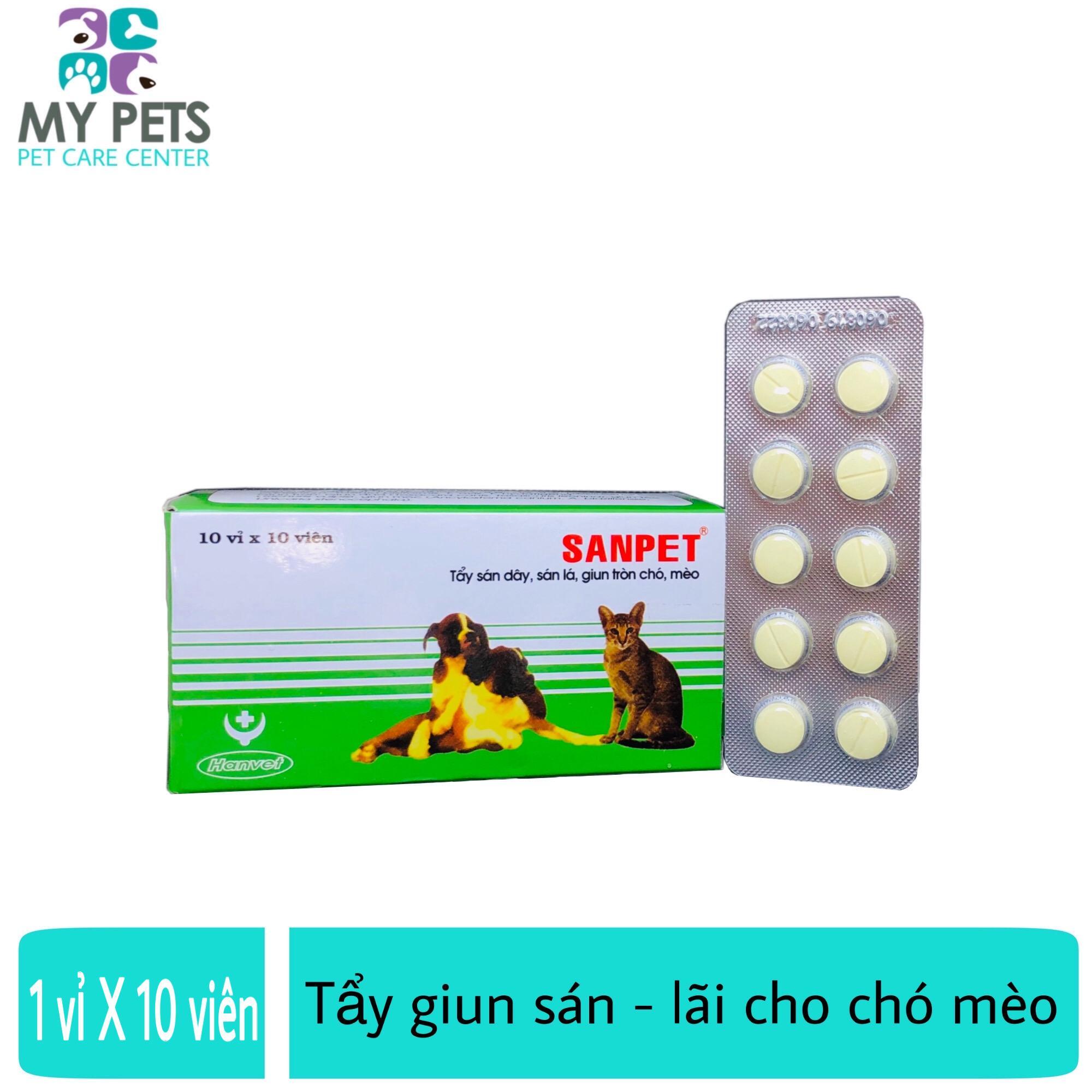 Nơi bán Thuốc tẩy giun cho chó mèo Hanvet Sanpet (10 viên) chính hãng ...